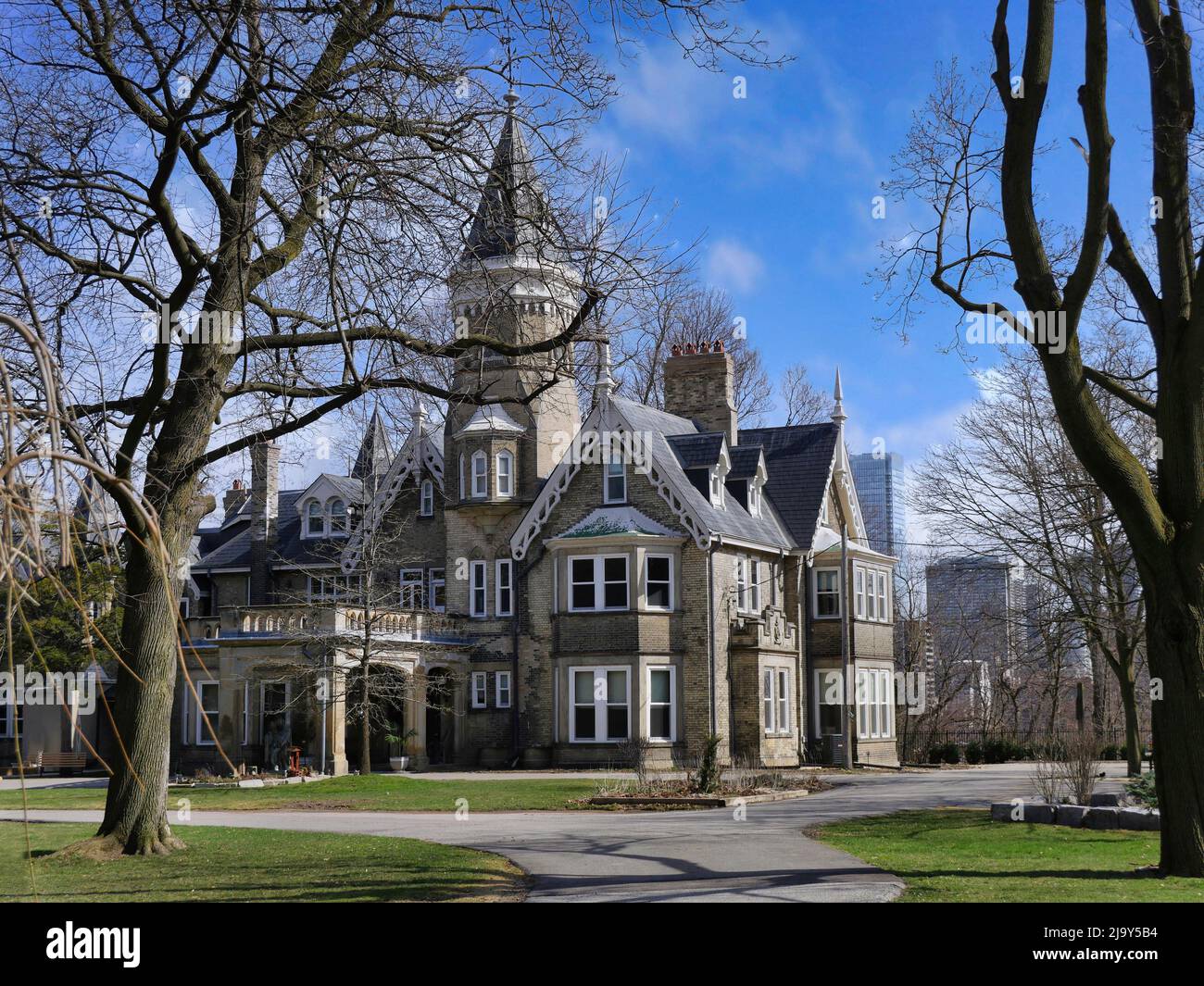 Toronto, Canada - Oaklands, a gothic style mansion built in 1860 on a ...