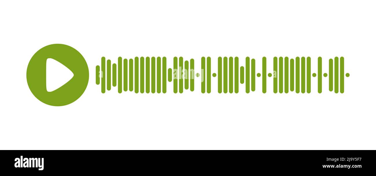 Recording of audio message template. UI element of audio record for ...