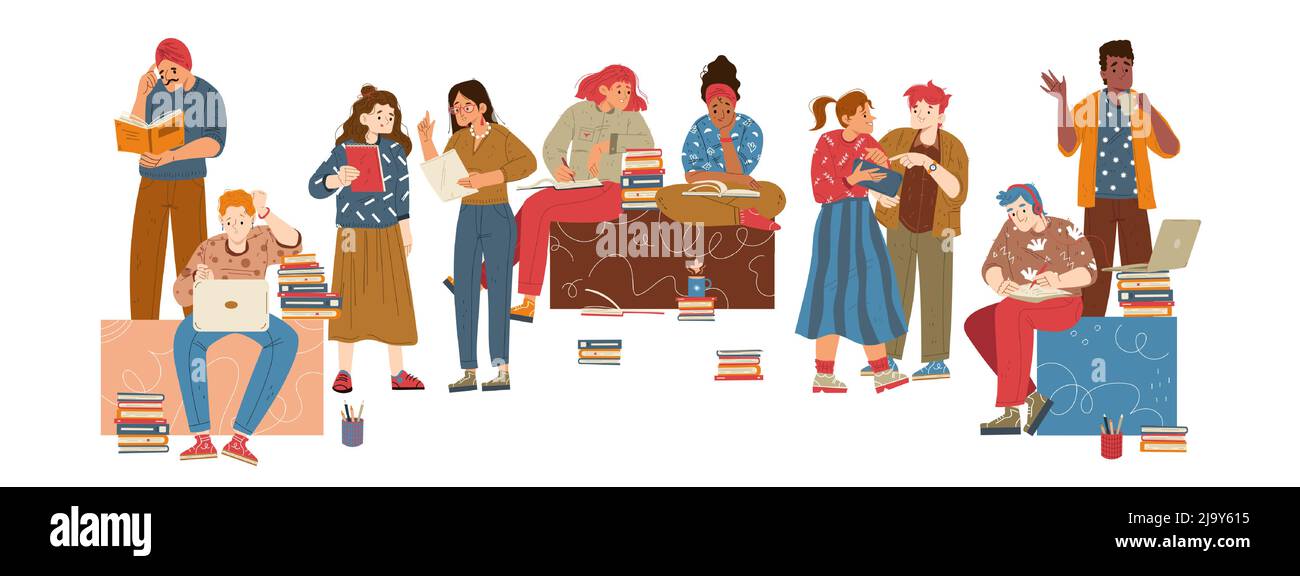 College discussion classroom diverse Stock Vector Images - Alamy