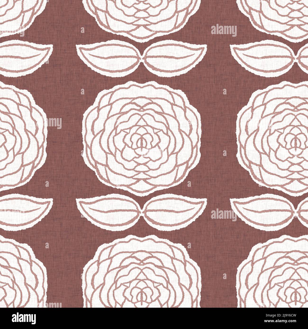 Gender neutral dark pink flower seamless raster background. Simple ...