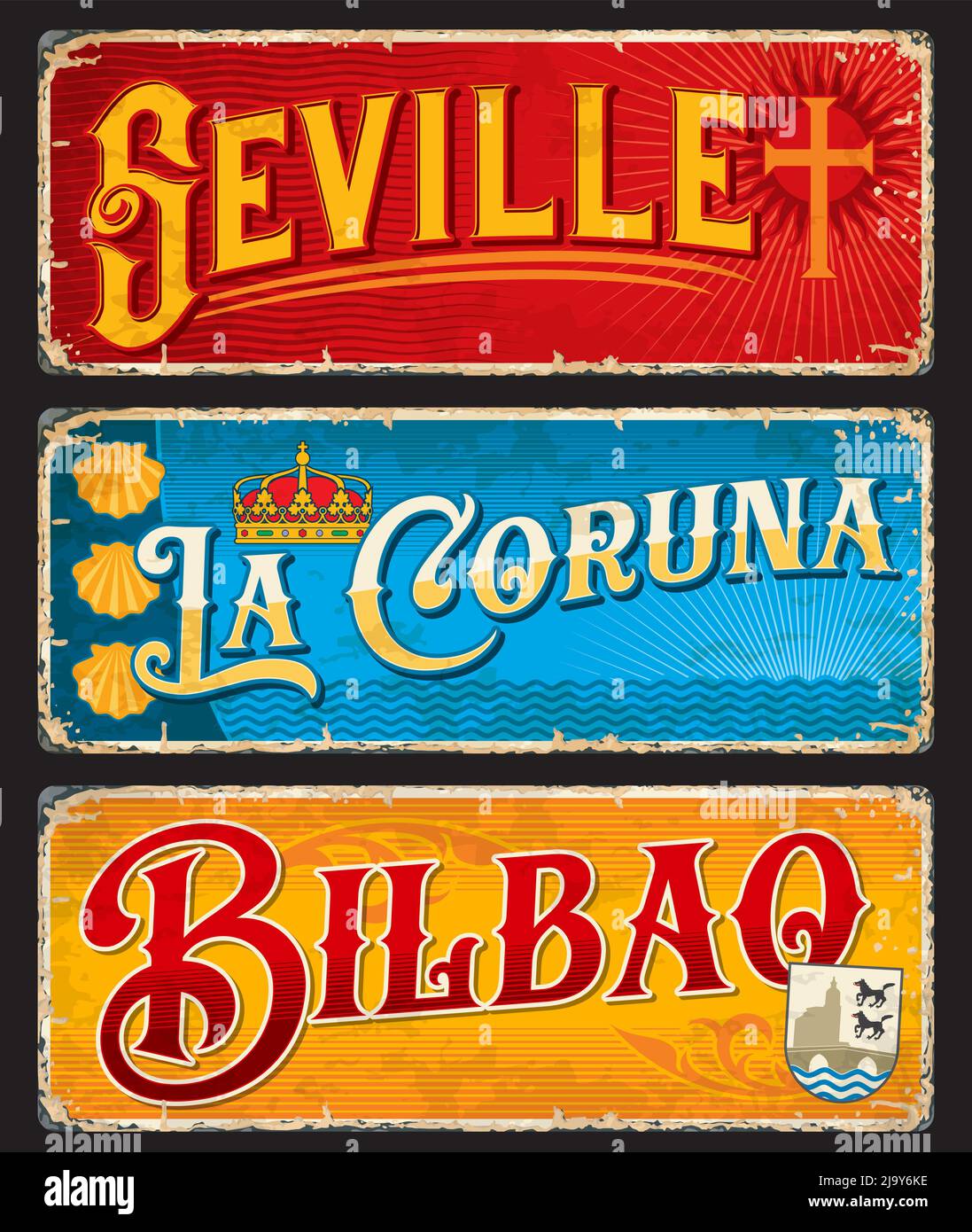 Galicia spain road signs Stock Vector Images - Alamy