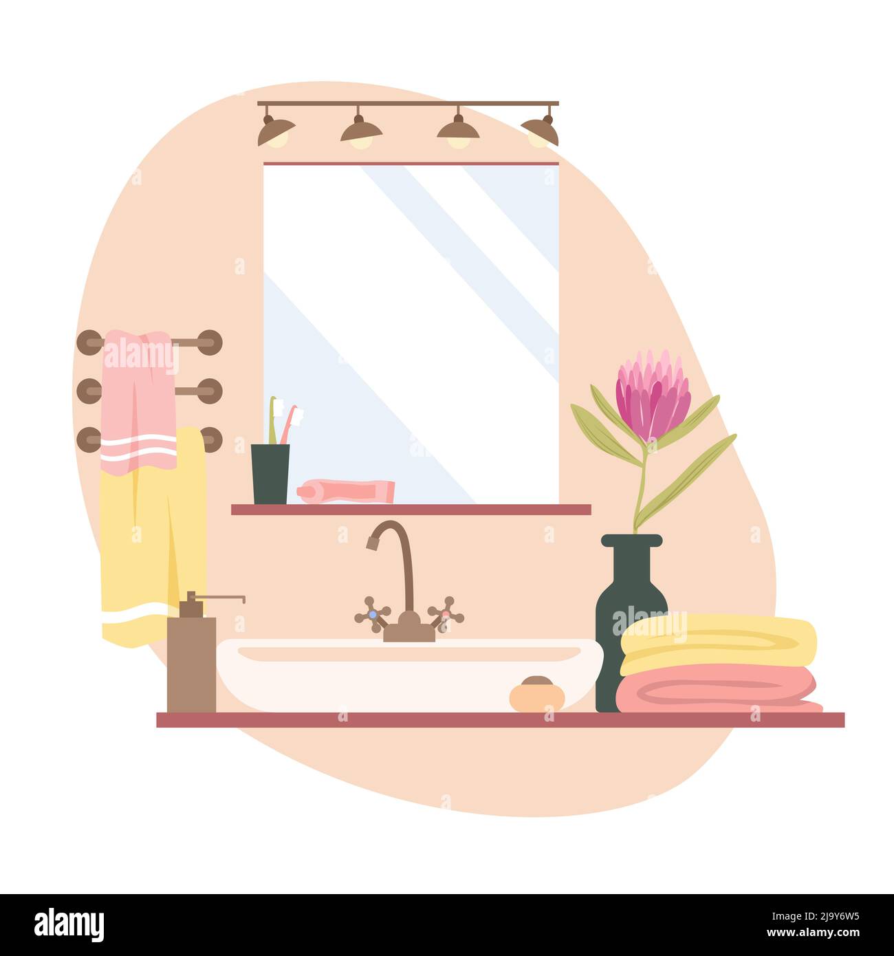 Stylish modern shower room Cut Out Stock Images & Pictures - Alamy