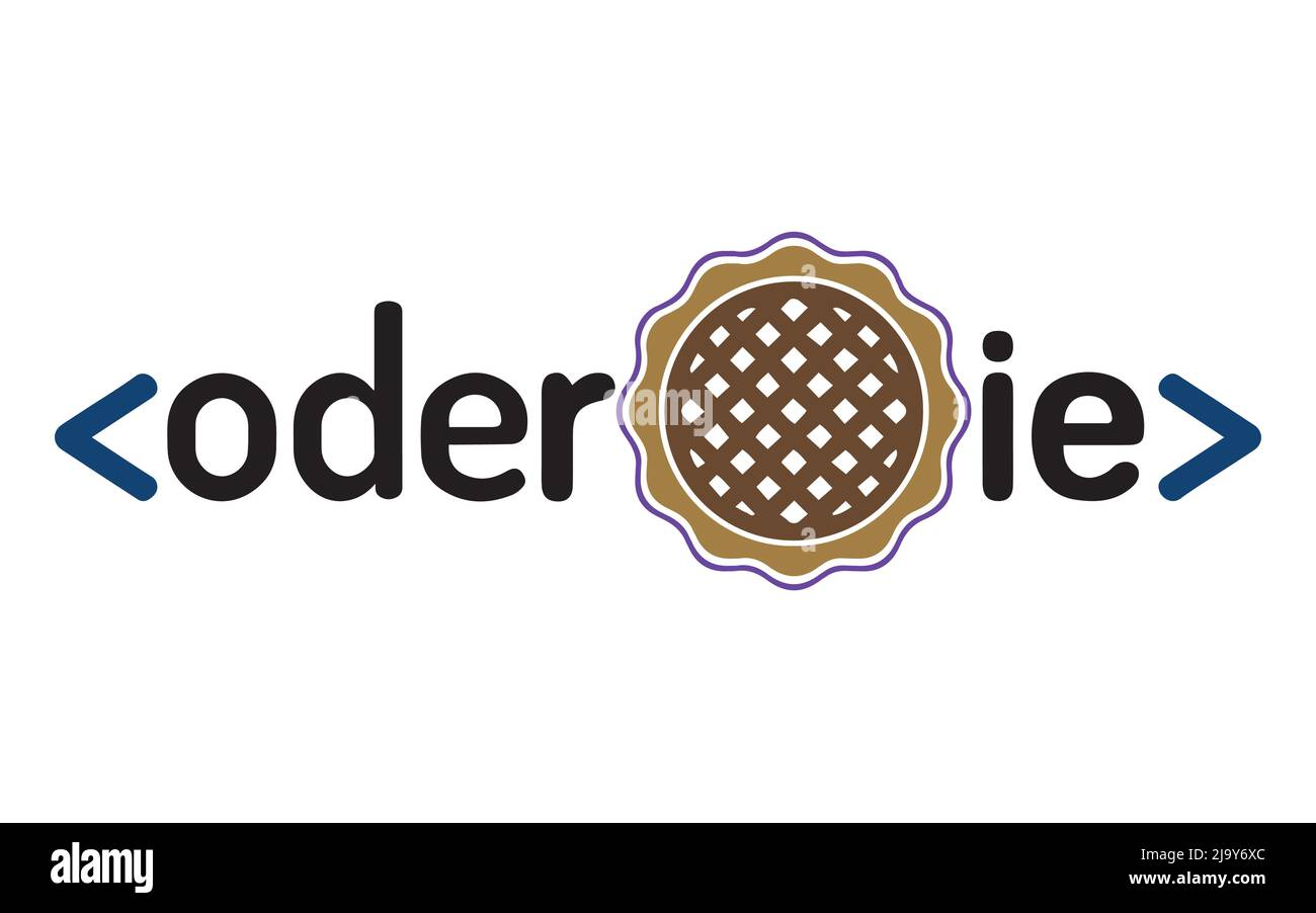 Coderpie digital code logo illustration. colorful logo. coding ...