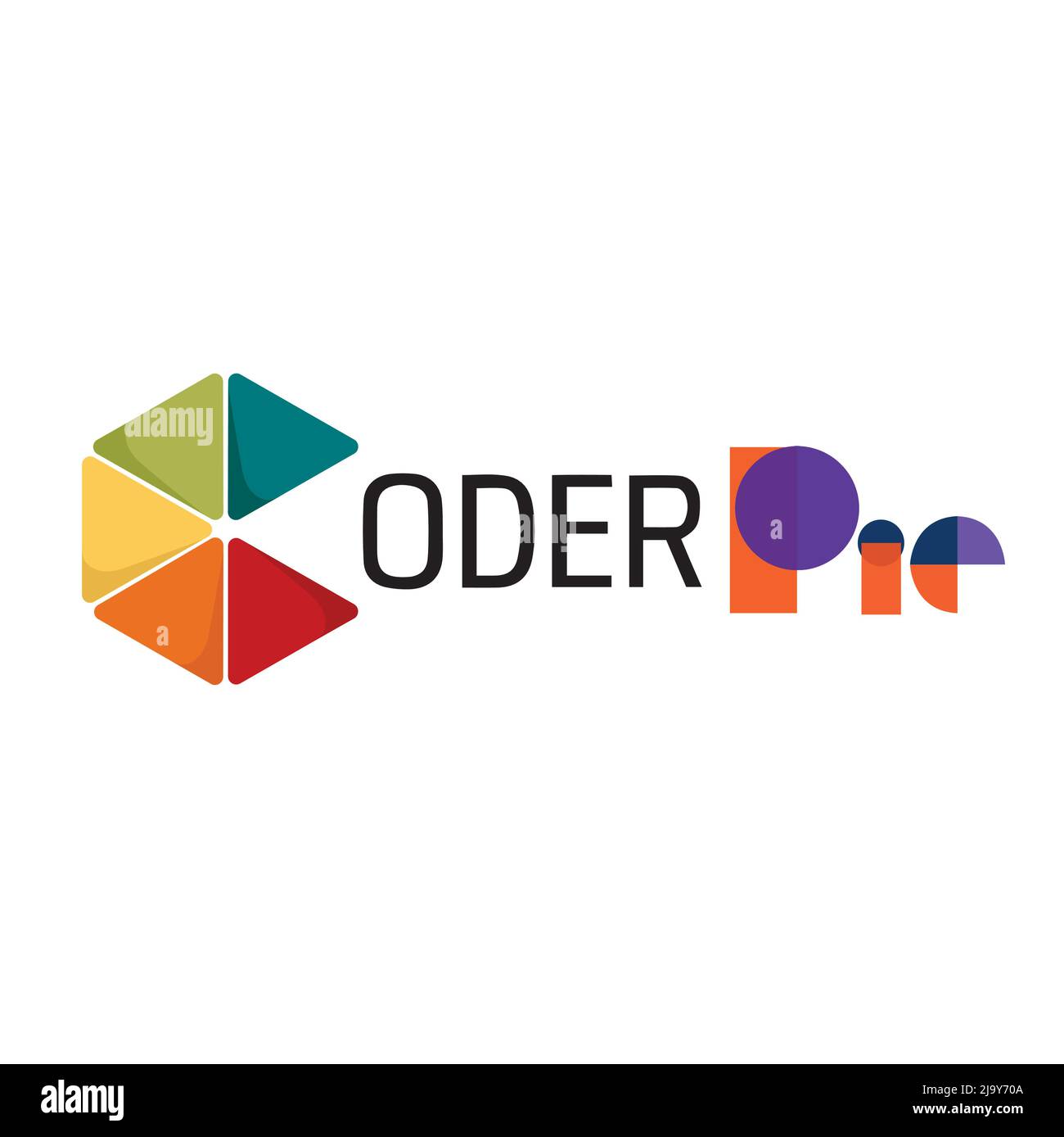 Coder pie company name. Letter Coder Digital logo illustration ... Coder pie company name. Letter Coder Digital logo illustration ...