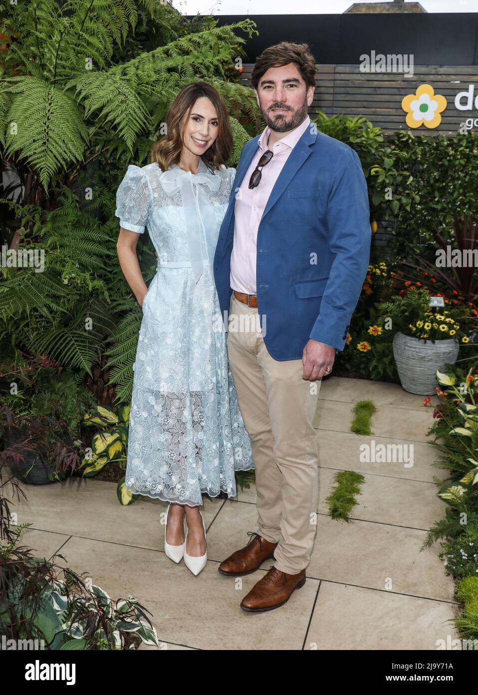 Alex Jones (L) and Charlie Thomson (R) attend press day at the RHS ...