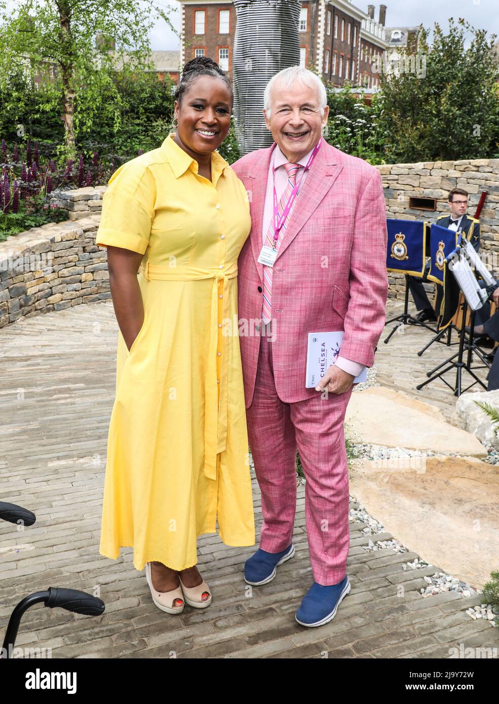 Charlene White (L) and Christopher Biggins (R) attend press day at the ...