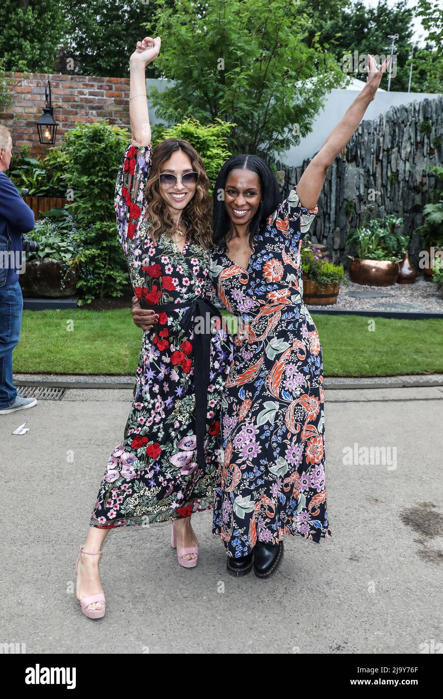 Myleene Klass (L) and Carryl Thomas (R) attend press day at the RHS ...