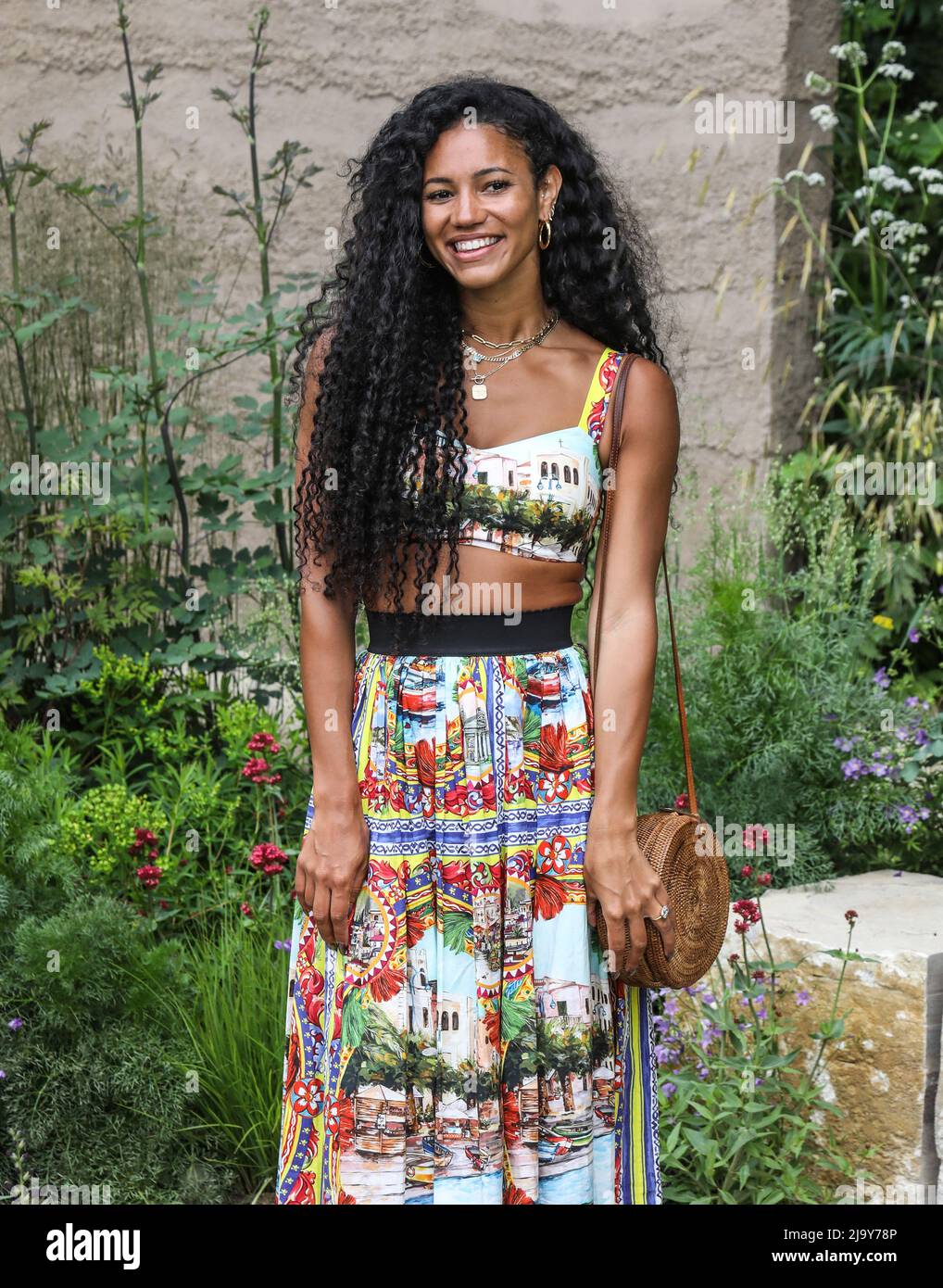 Vick Hope attends press day at the RHS Chelsea Flower Show at The Royal ...