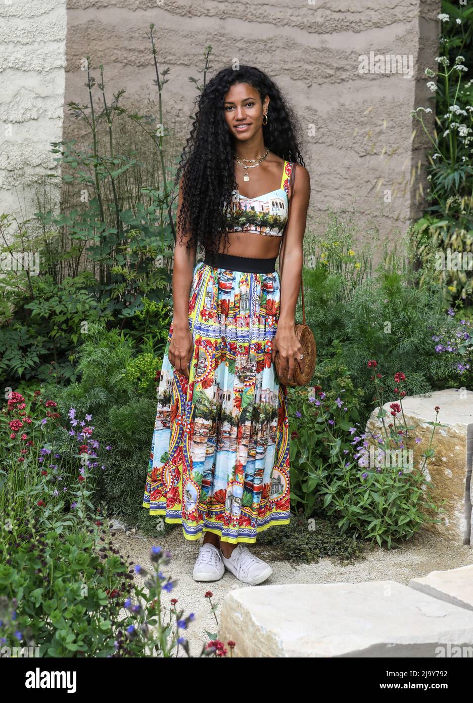 Vick Hope attends press day at the RHS Chelsea Flower Show at The Royal ...