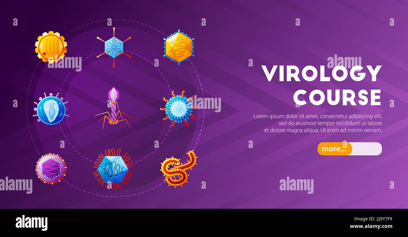 Online introductory virology course horizontal web landing page banner ...