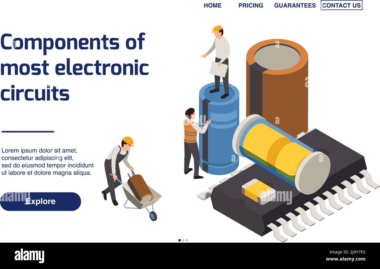 Semiconductor production page design with components of electronic ...