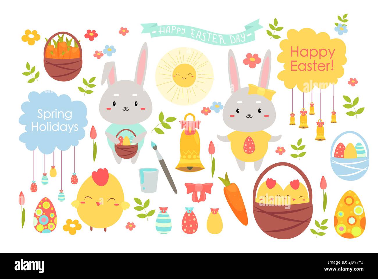 Baby animals cartoon garden hi-res stock photography and images - Alamy