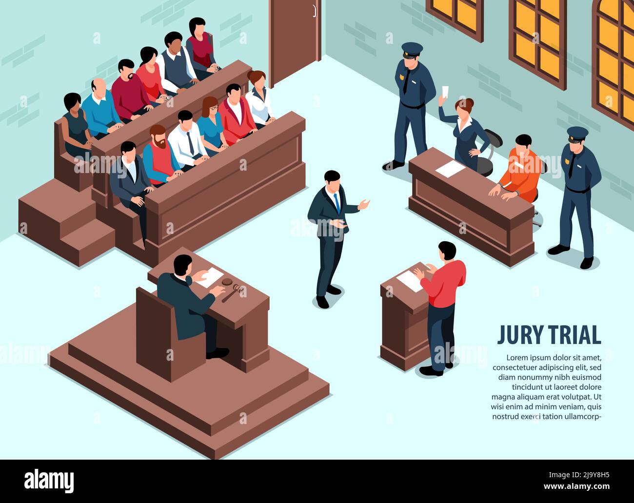 Courtroom Background With People