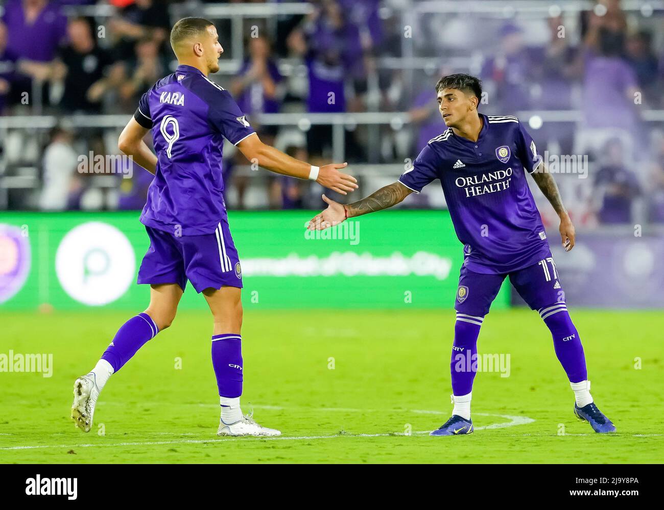 ORLANDO, FL - MAY 25: Orlando City forward Facundo Torres (17) follows ...