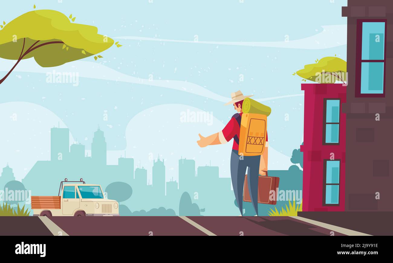 Autostop vector vectors hi-res stock photography and images - Alamy