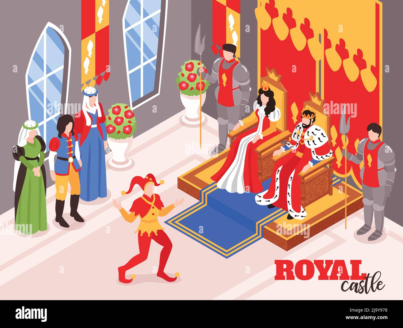 Medieval courtiers Stock Vector Images - Alamy