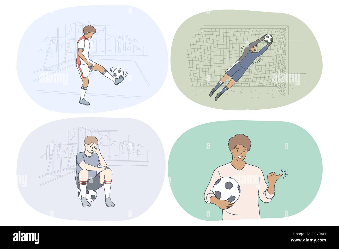 Football player skills Stock Vector Images - Alamy