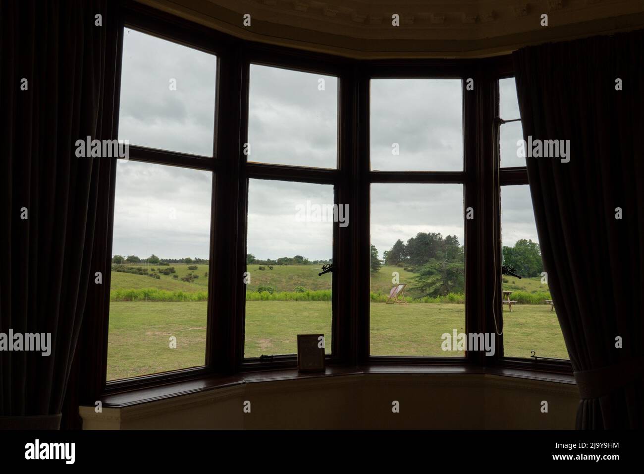 View from window, Sutton Hoo House Stock Photo - Alamy