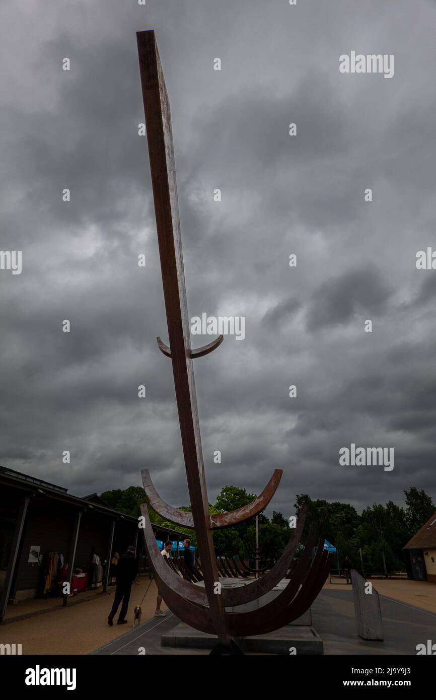 Ship Sculpture Sutton Hoo Stock Photo - Alamy