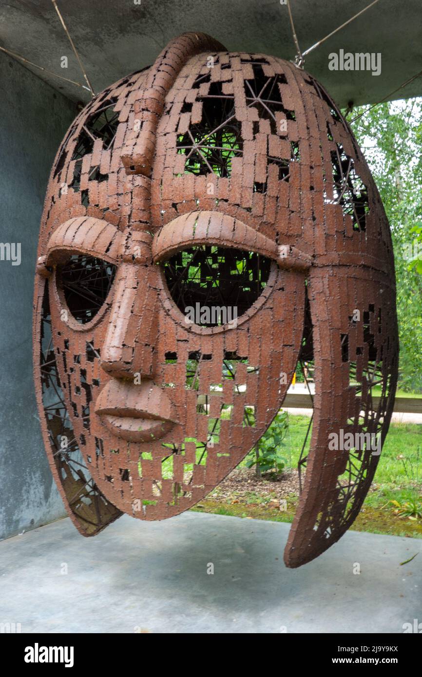 Sutton Hoo, Helmet replica Stock Photo - Alamy
