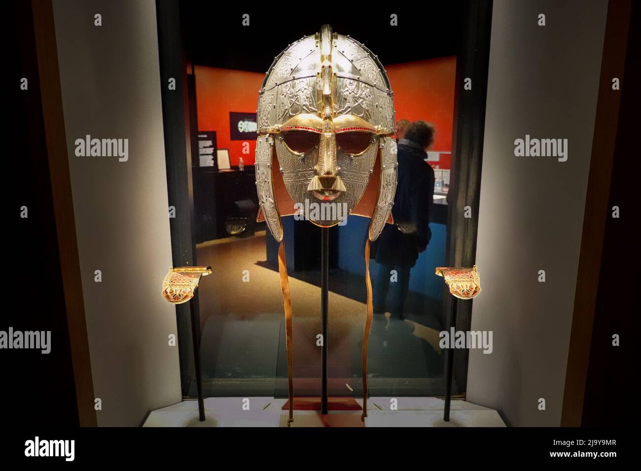 Sutton Hoo, Helmet replica Stock Photo - Alamy