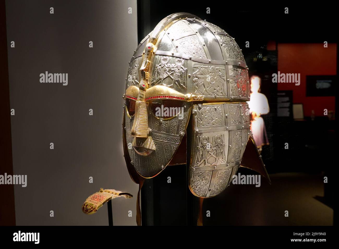 Sutton Hoo, Helmet replica Stock Photo - Alamy
