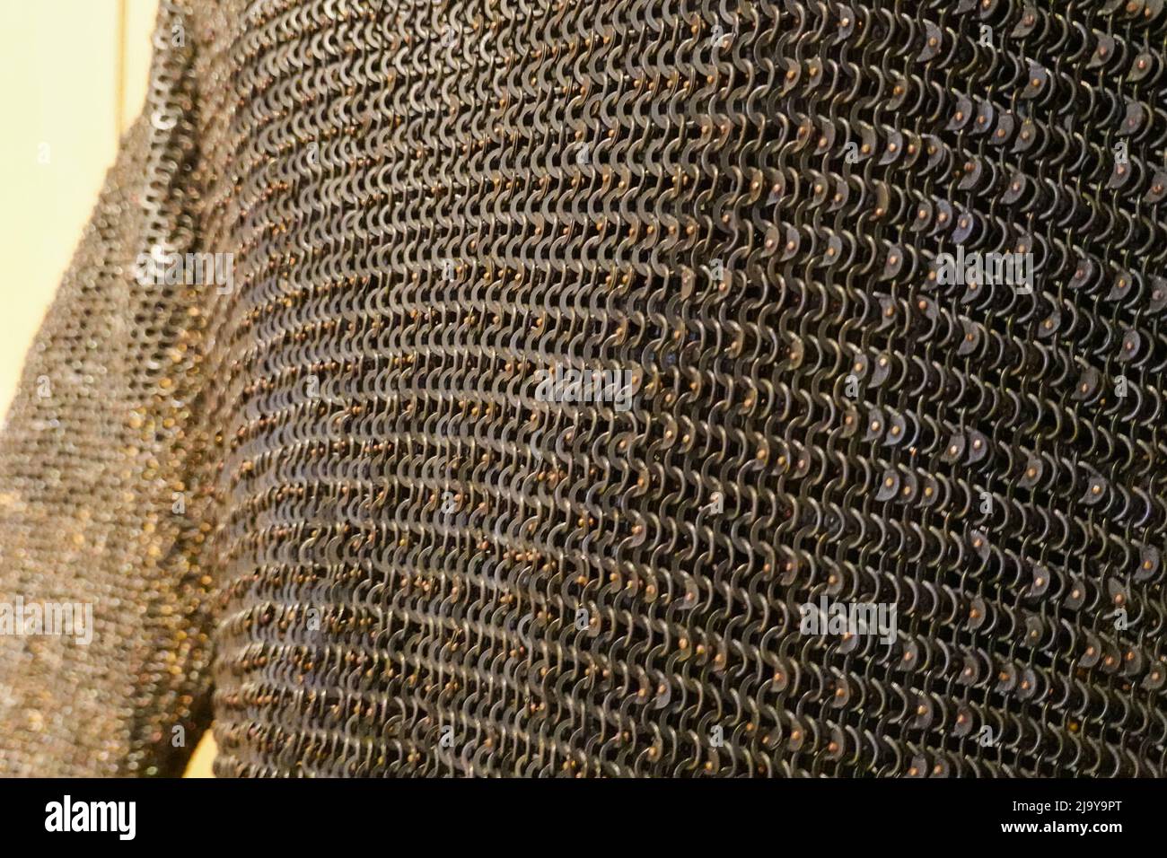 Replica early medieval chainmail Stock Photo - Alamy