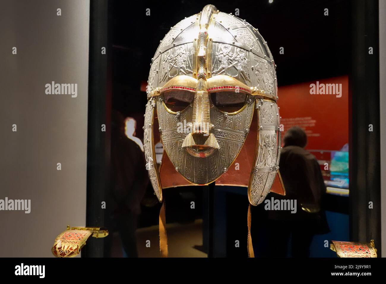 Sutton Hoo, Helmet replica Stock Photo - Alamy