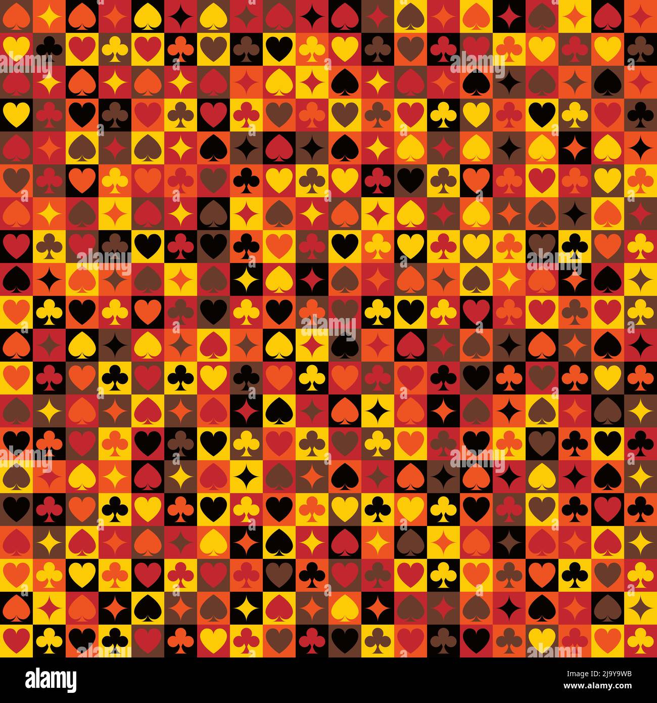 Vector playing cards suits seamless patterns. Backgrounds card suits ...