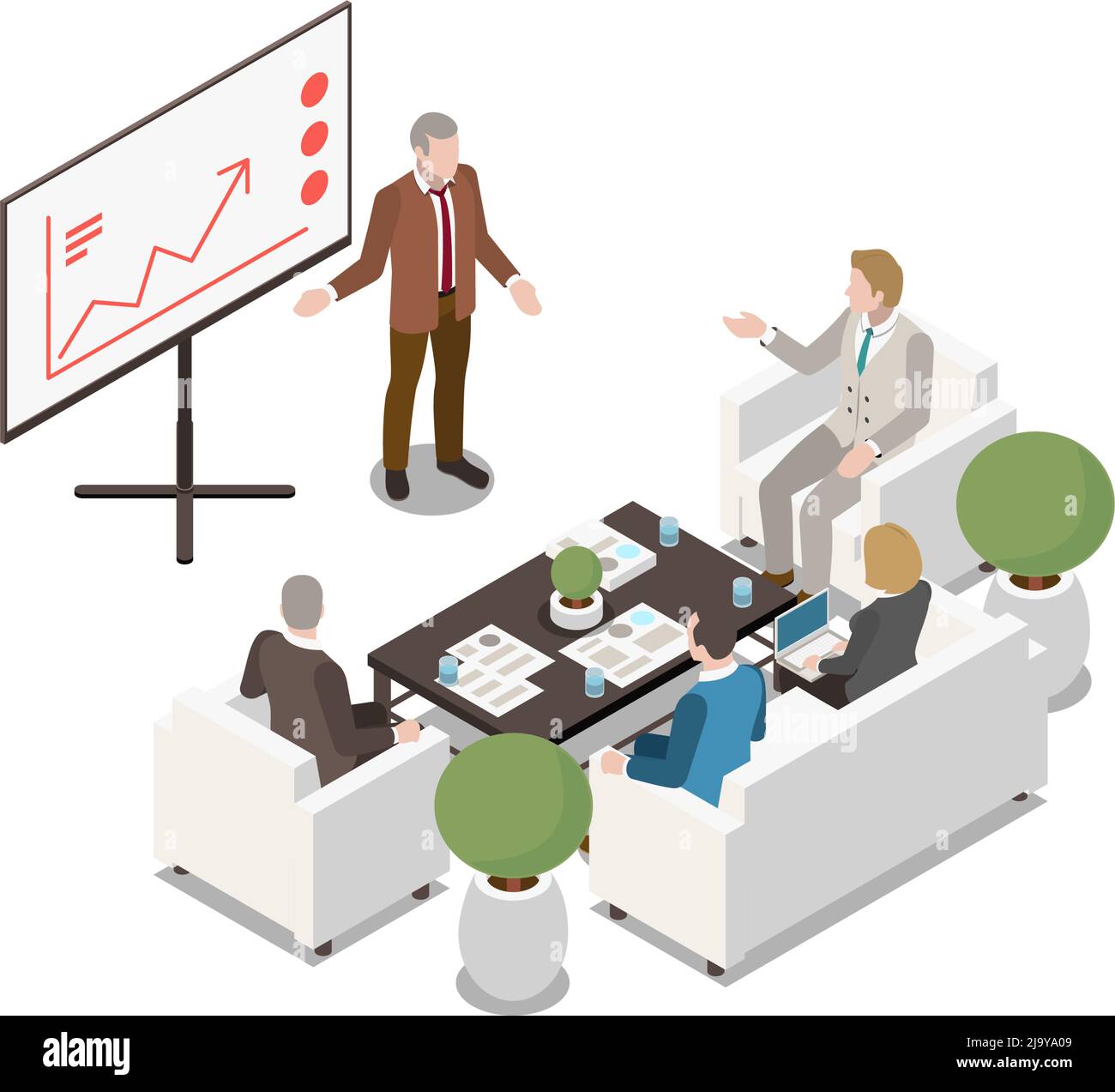 Meeting boss staff room Stock Vector Images - Alamy