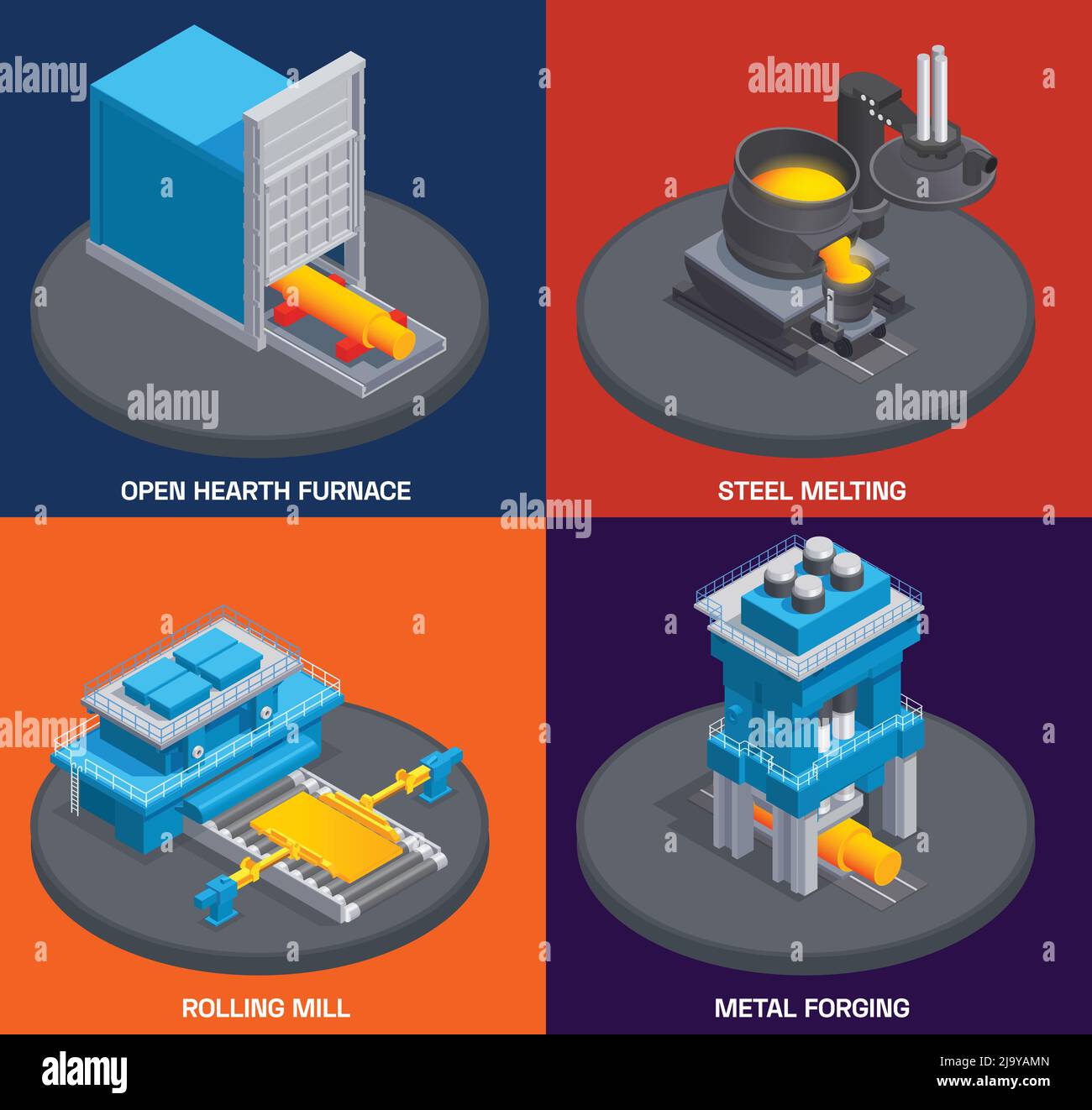 Iron rolling mill Stock Vector Images - Alamy