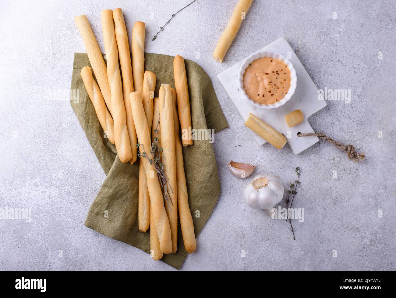 Italian grissini, traditional appetizer breadstick Stock Photo - Alamy