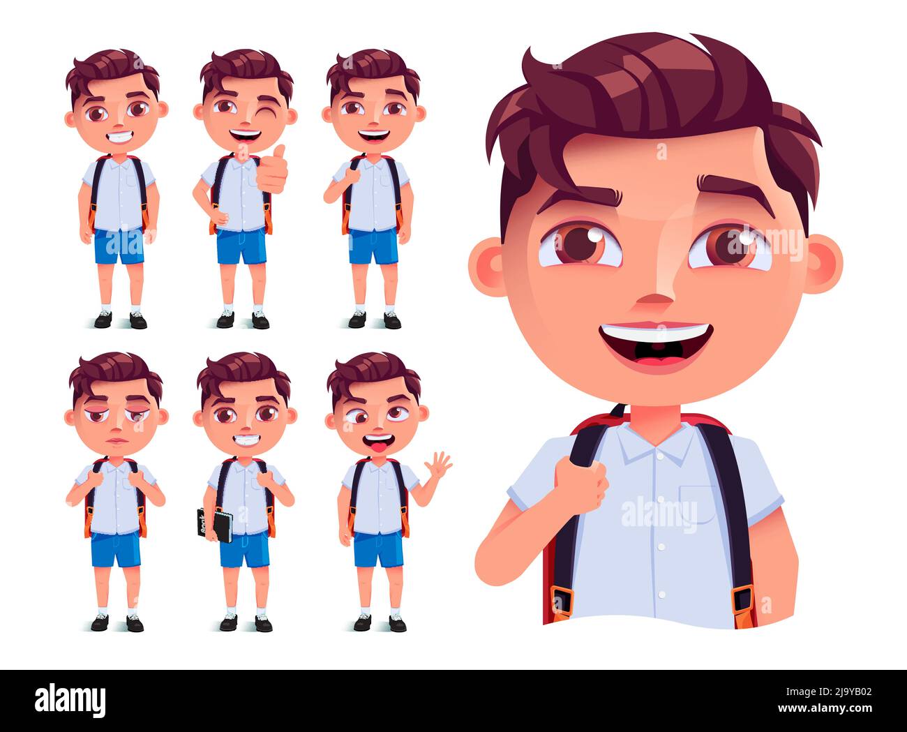 Smiling kid in school Cut Out Stock Images & Pictures - Alamy