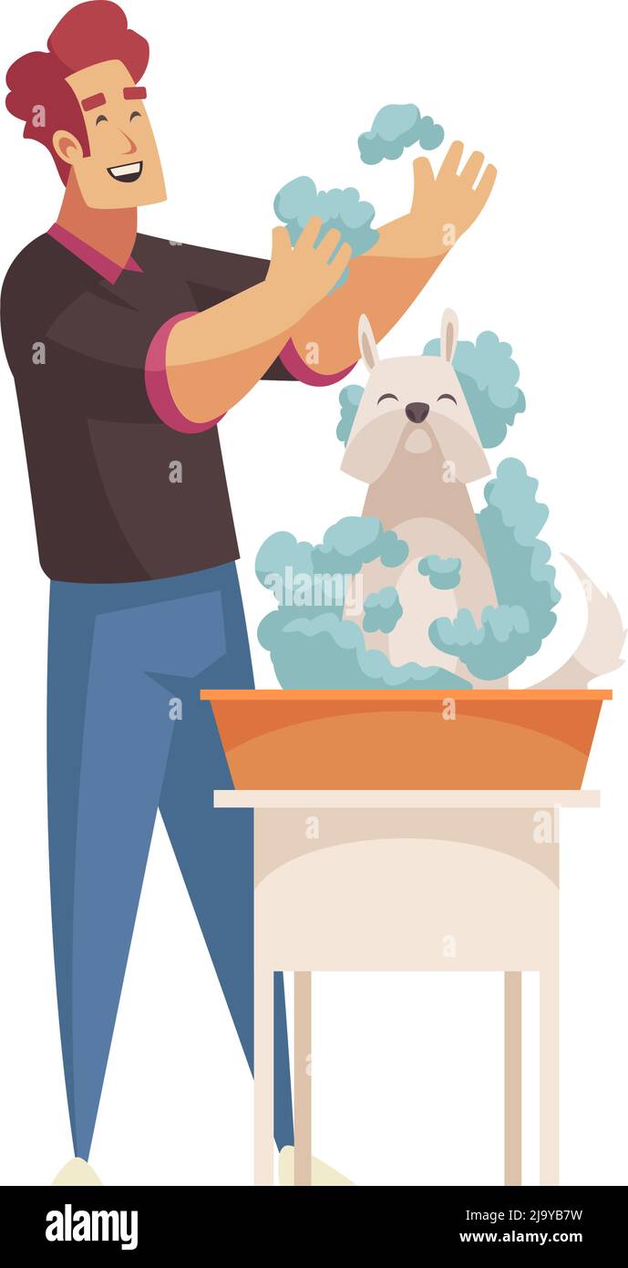 Dog and master Stock Vector Images - Alamy