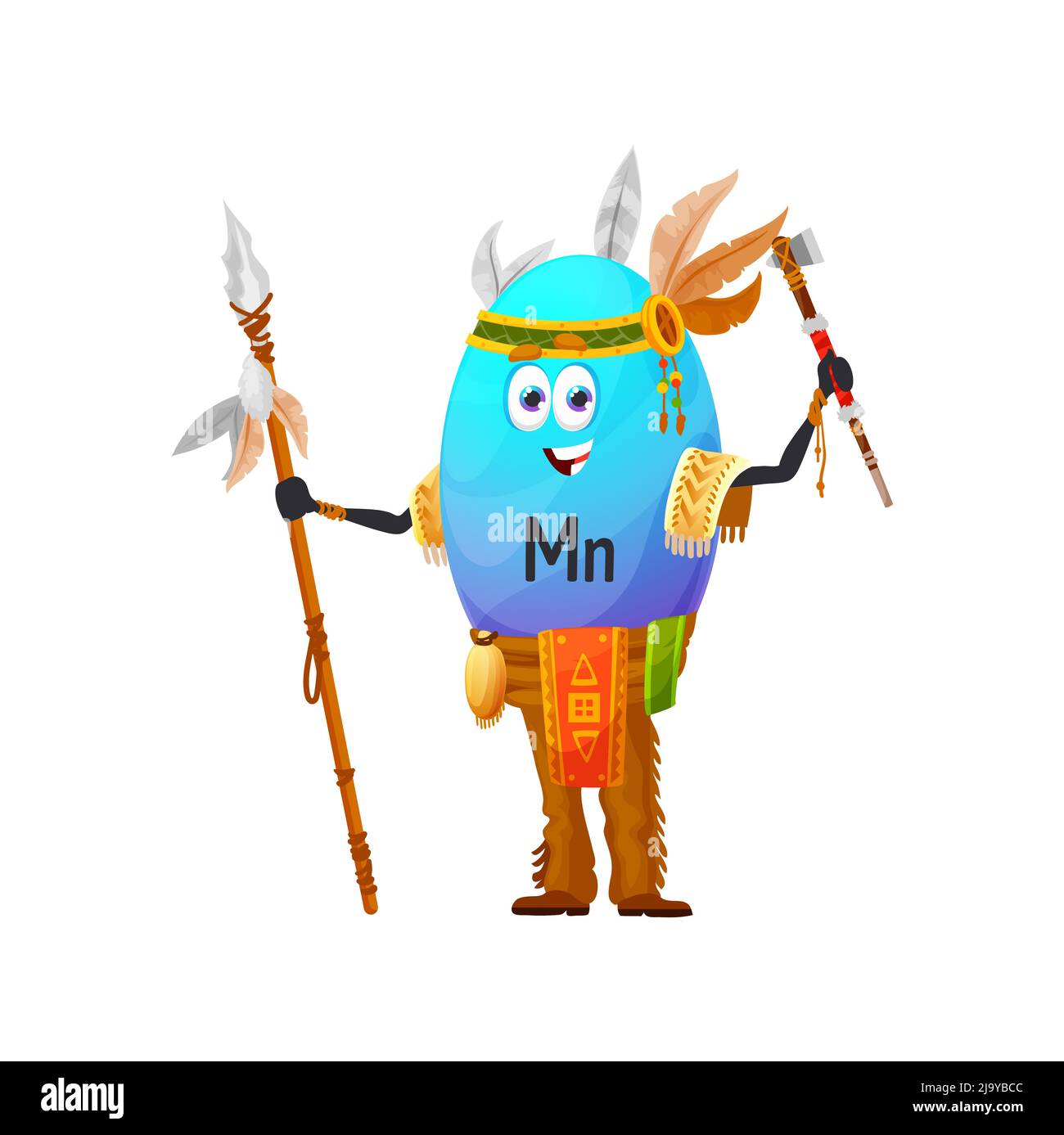 Cartoon manganese or manganum micronutrient indian character. Isolated ...
