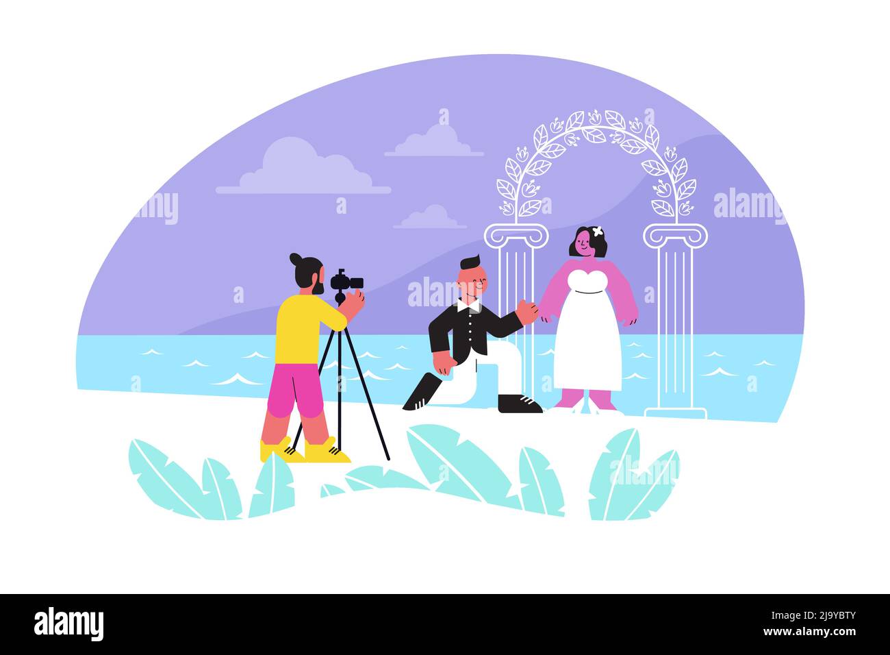 Employee taking photo Stock Vector Images - Alamy