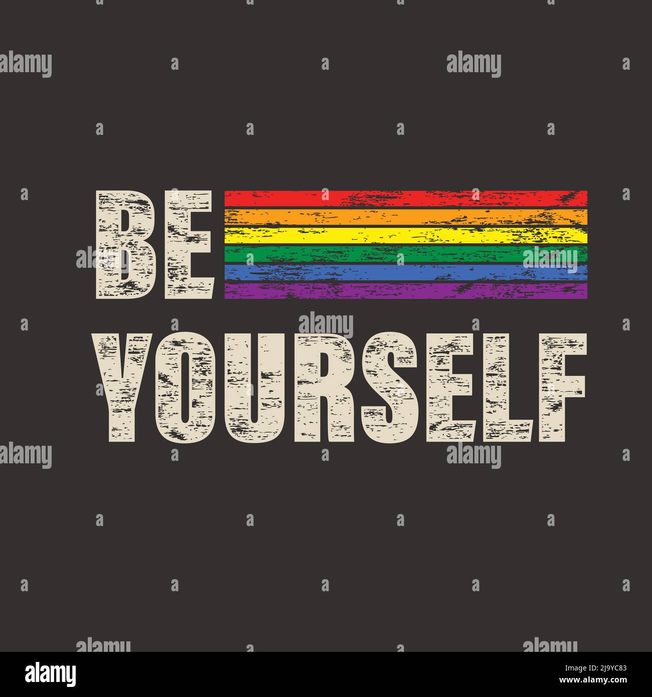 Be yourself text wallpaper Stock Vector Image & Art - Alamy