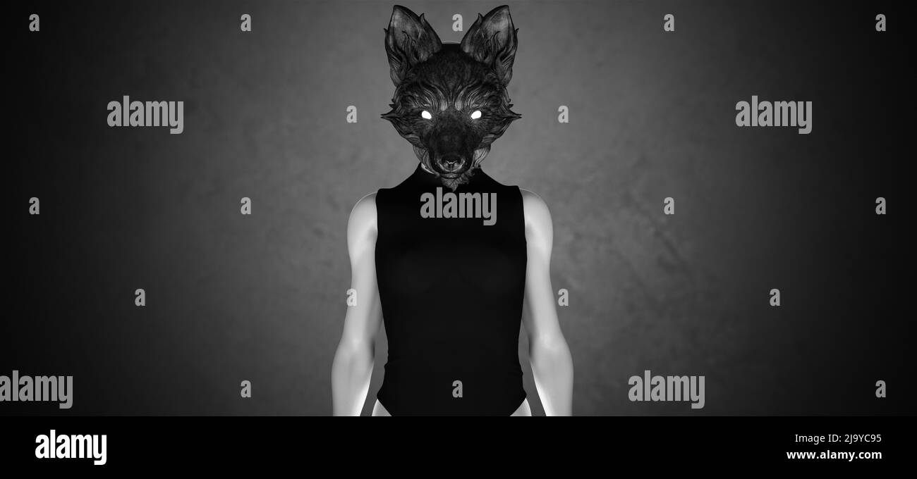 Futuristic wolf illustration hi-res stock photography and images - Alamy