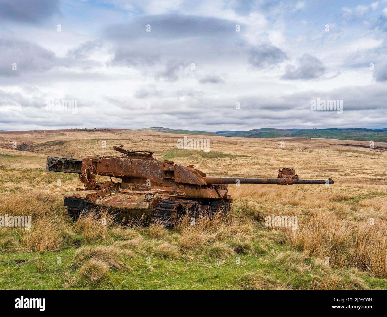 Otterburn ranges in Northumberland, UK with targets Stock Photo - Alamy