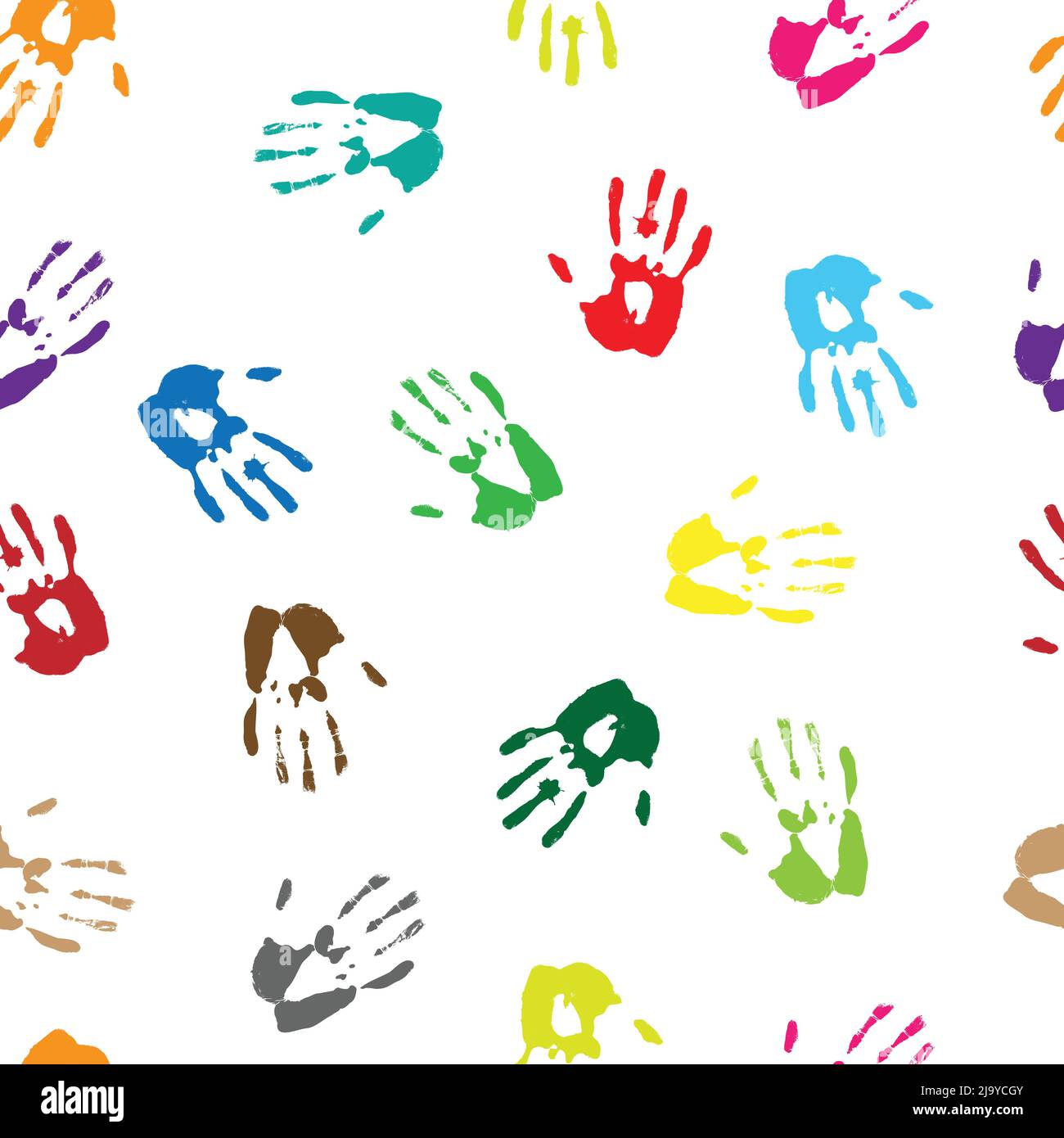 Human hands color print seamless background Stock Vector Image & Art ...