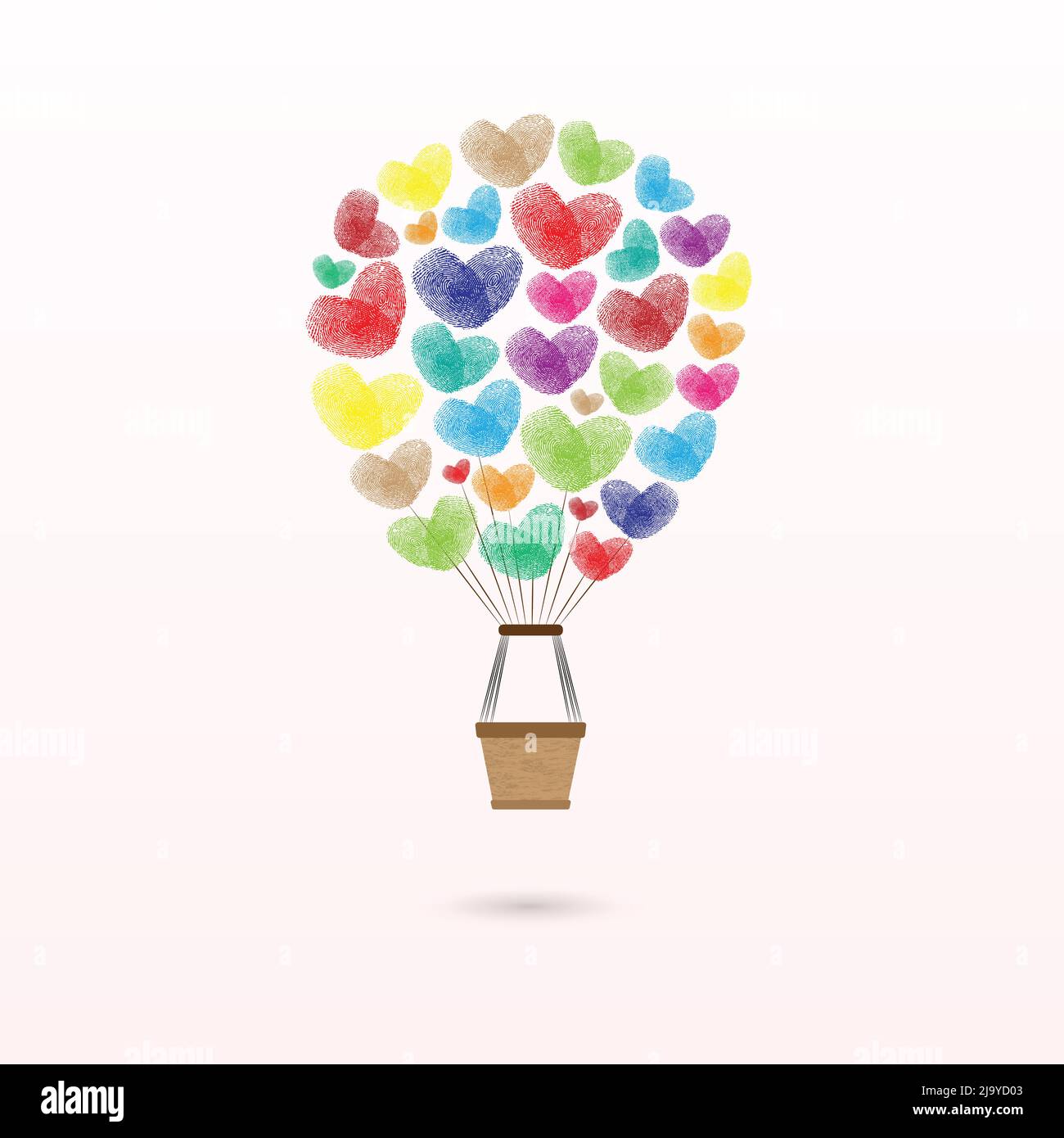 Fingerprint icon heart symbol Stock Vector Images - Alamy