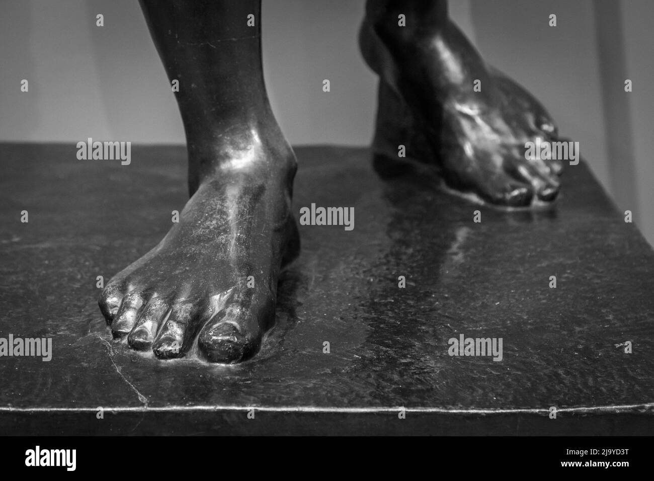 Stone foot of ancient Roman statue Stock Photo - Alamy