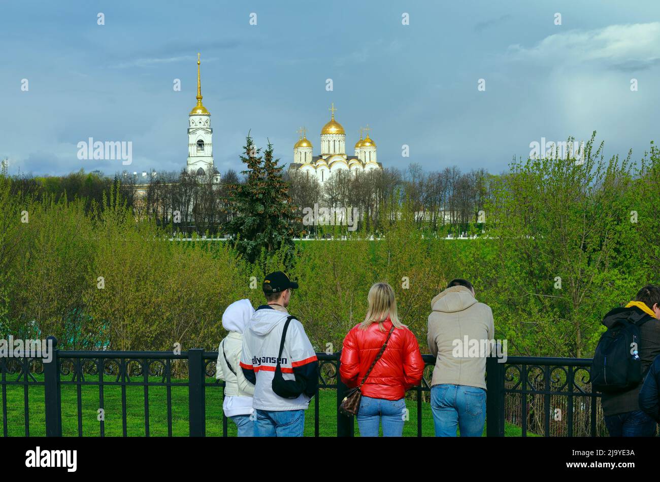 Vladimir, Russia, 05.10.2022: Observation deck at St. Nicholas Church ...