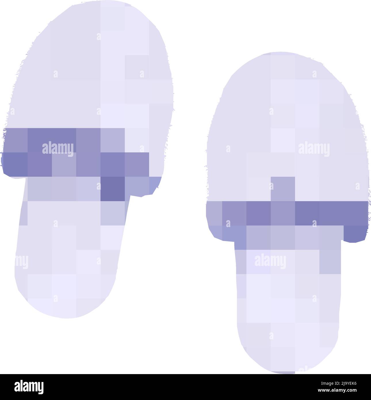 Pair of soft pastel color slippers on white background isolated ...