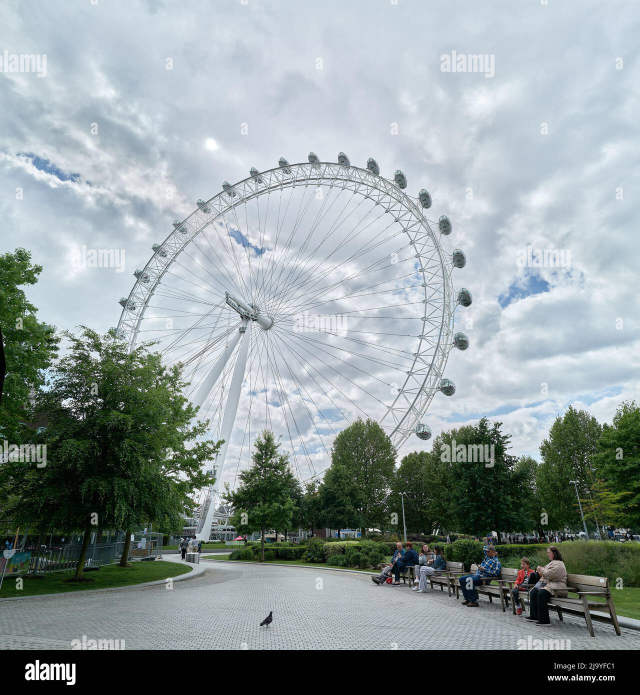 Jubilee Gardens and the London Eye ferris wheel, Southbank, London ...