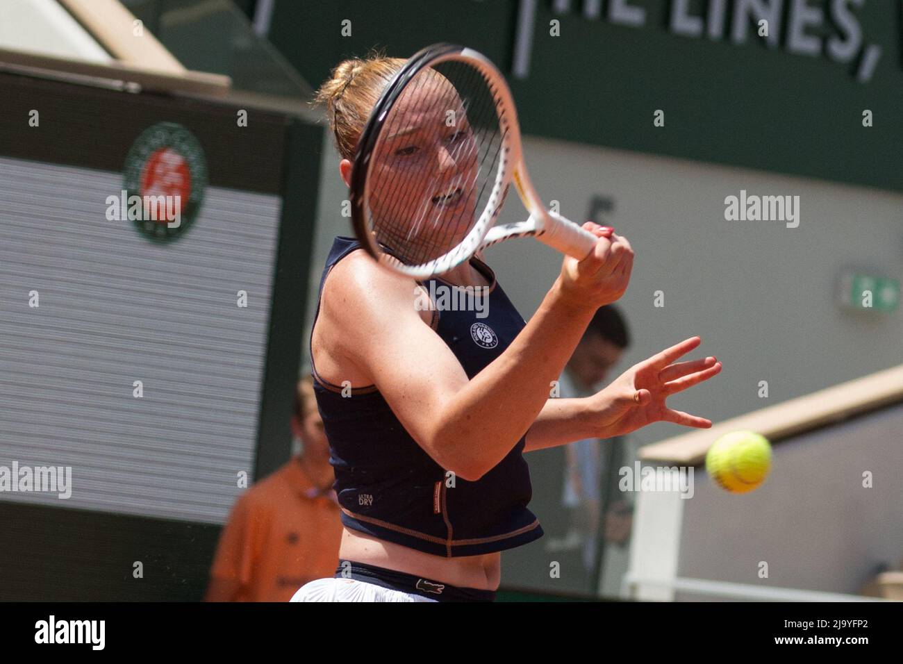 Elsa Jacquemot playing during French Open Tennis Roland Garros 2022 on ...