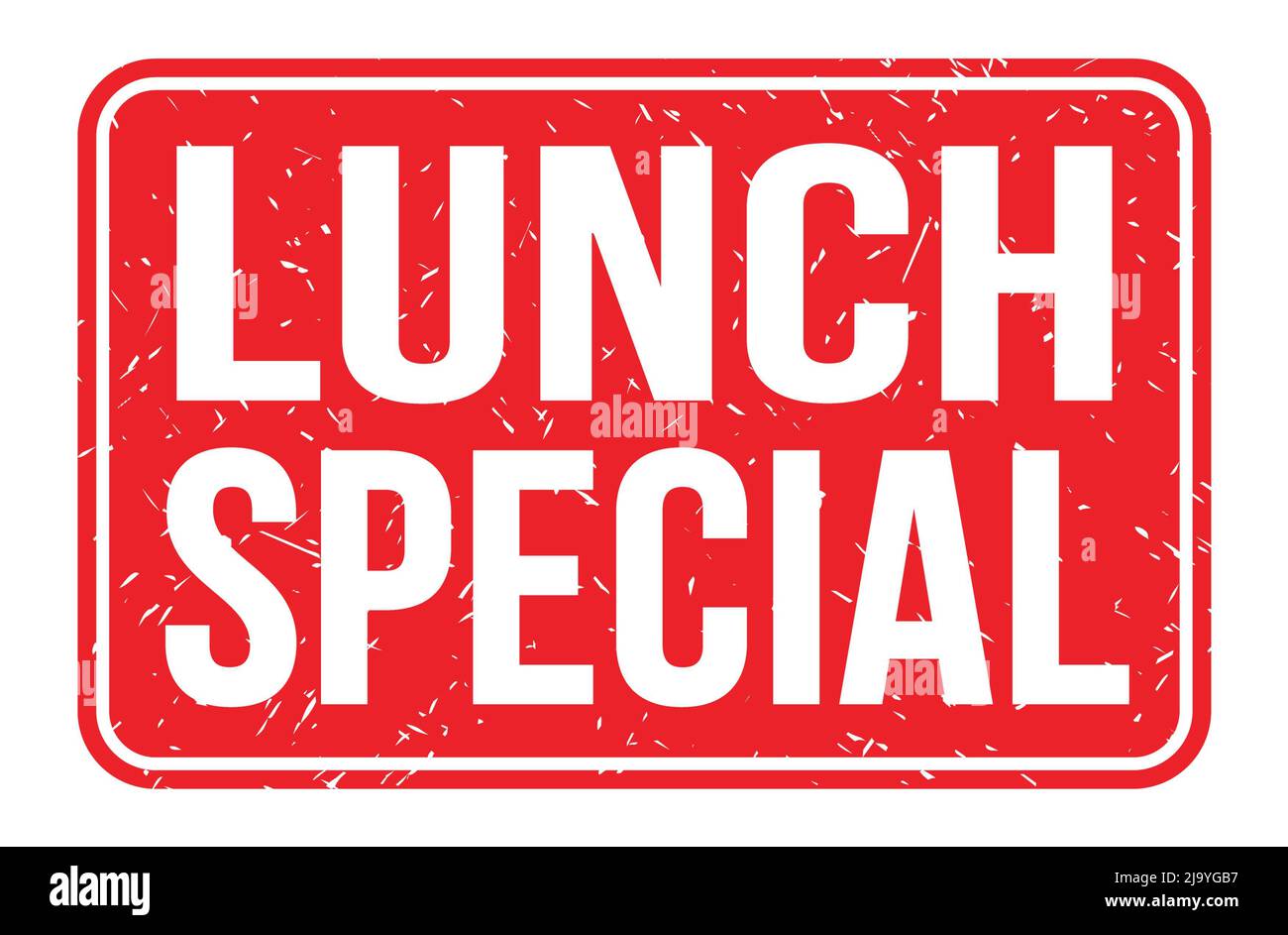 LUNCH SPECIAL, words written on red rectangle stamp sign Stock Photo ...