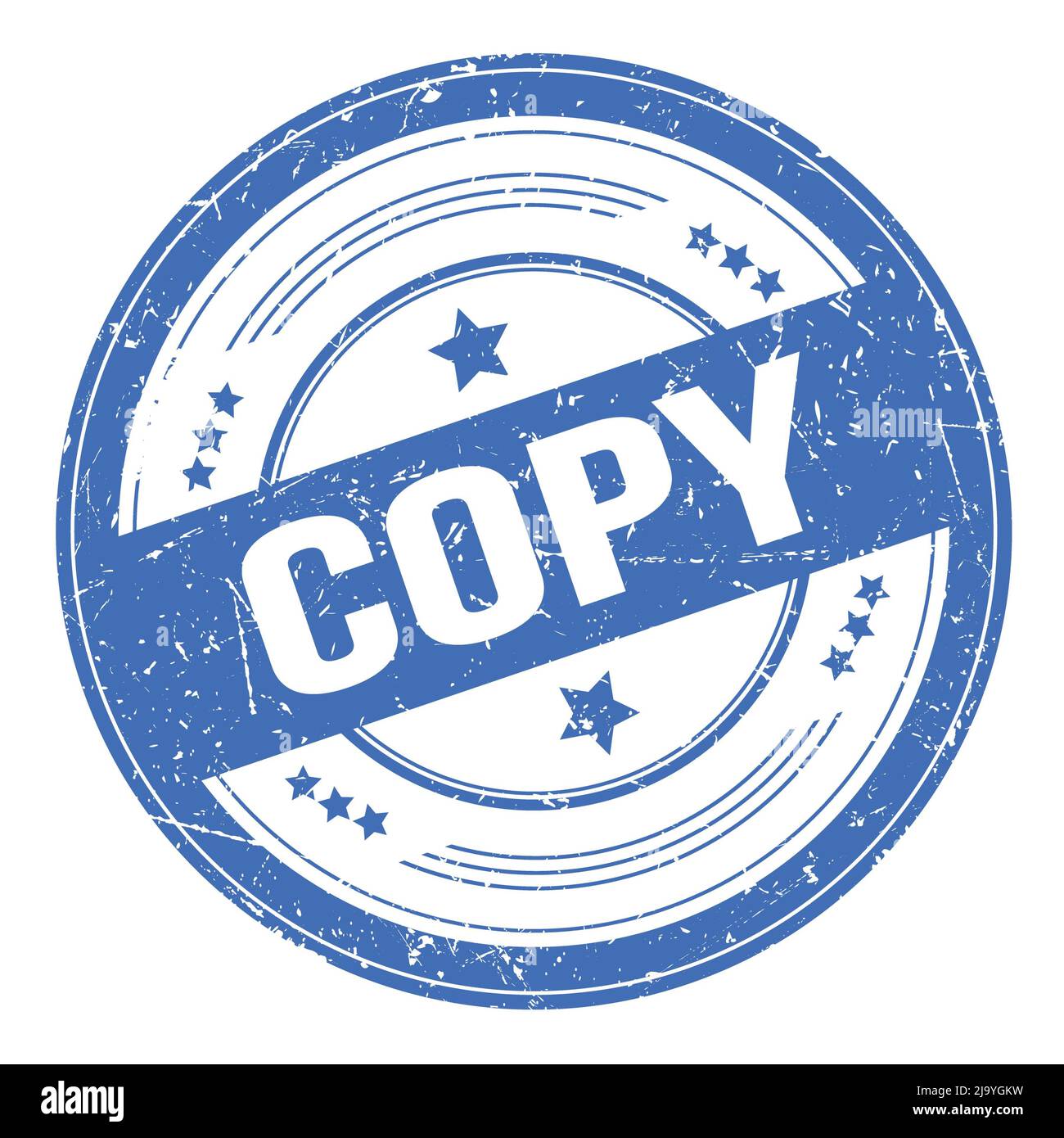 COPY, word written on blue round stamp sign Stock Photo - Alamy