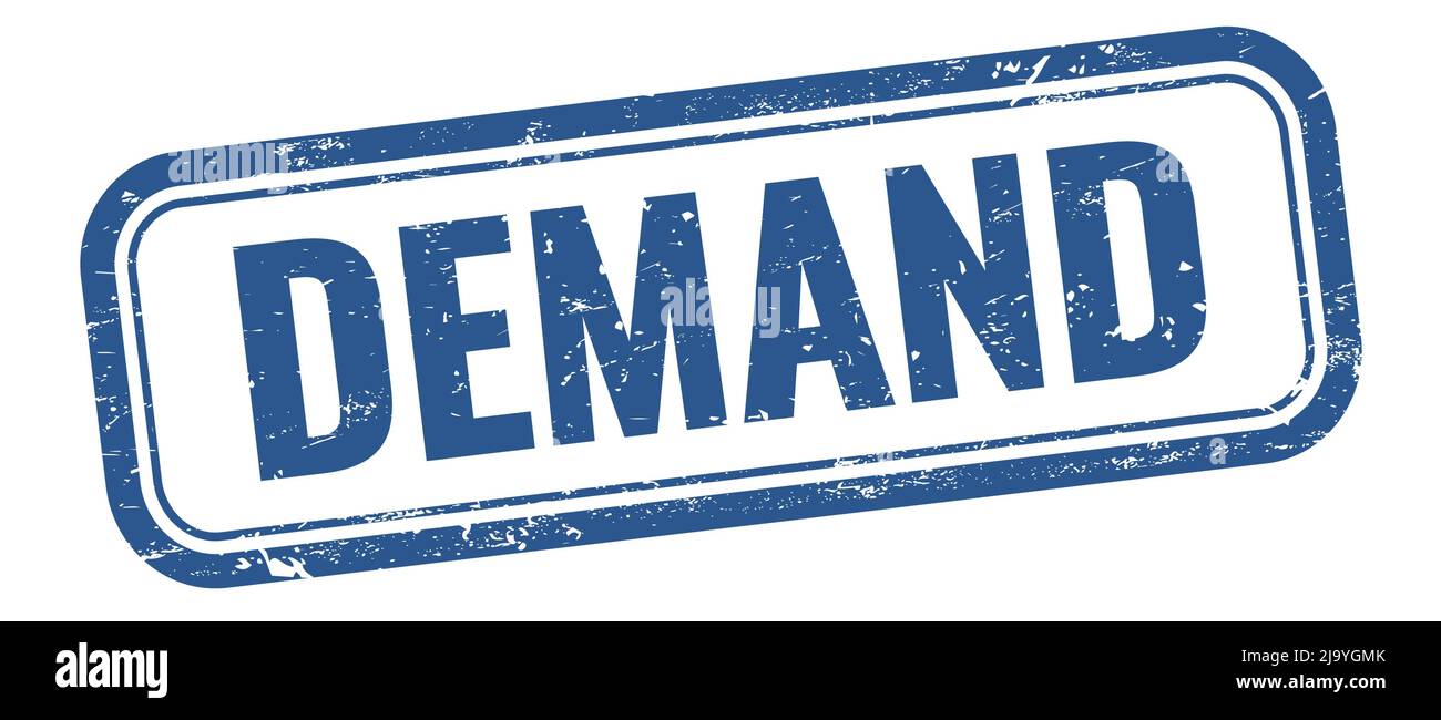 Demand text on blue hi-res stock photography and images - Alamy