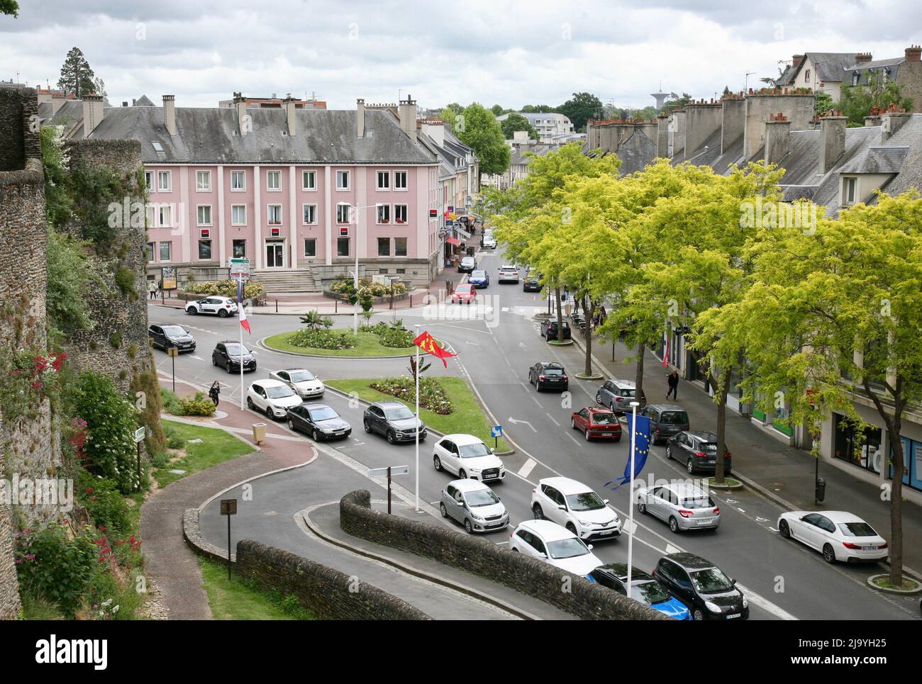 drone view of Saint-Lo in Normandy, France, Europe Stock Photo - Alamy